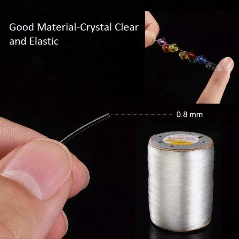 Elastic transparent Crystal Tec 0,8 mm, 10 m